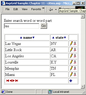 AspGrid.com: User Manual - Searching